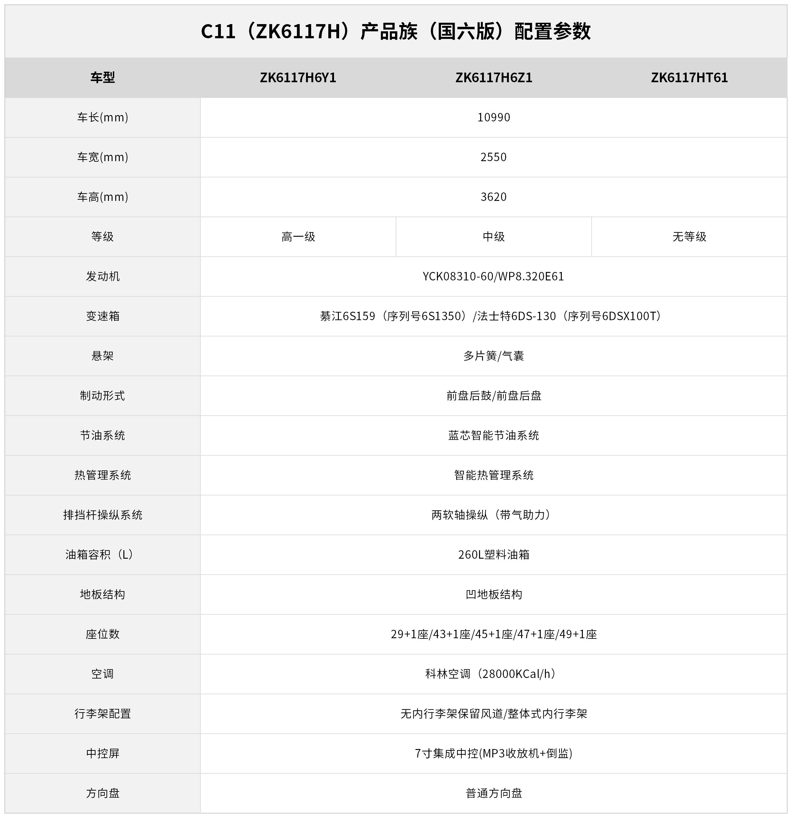 C11（ZK6117H）-宇通商城